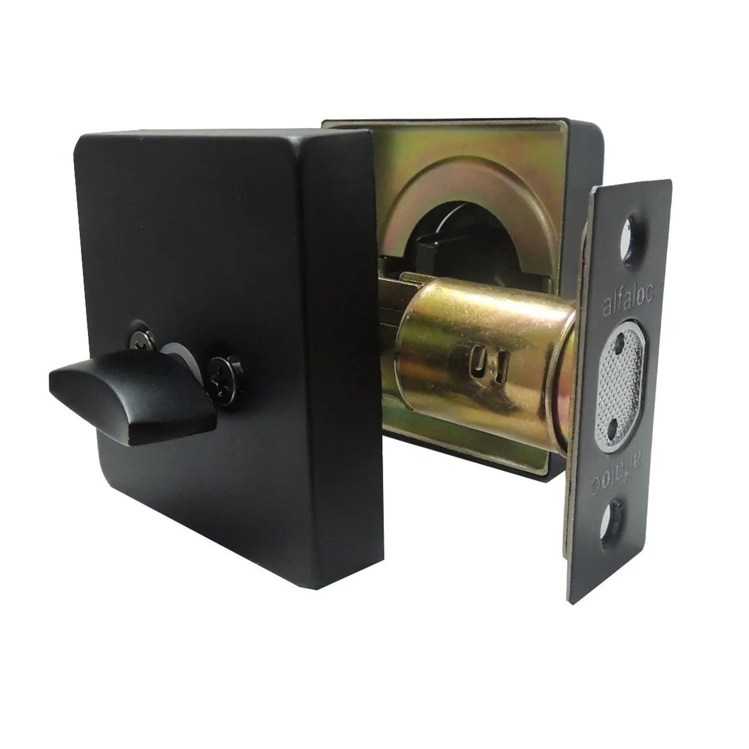 Chapa De Seguridad Cerradura Alfaloc Mariposa Negro Mate De Lujo ...