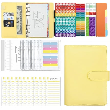VOLKMI Loose-leaf Bookkeeping Notes Set Budget Planner Binder Money ...