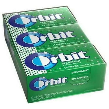 Orbit Sugar Free Gum, Peppermint, 14 Sticks, 12 ct.2 Pack Deal (24 Pack ...