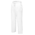 Bellella Mens Cotton Linen Loose Fitting Casual Pants Lightweight