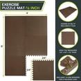 EVA Interlocking Foam Floor Tiles, ½-inch Exercise Puzzle Mat for Home ...