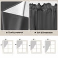 Dark Gray Swag Curtain Valance for Small Windows, Solid Color Window ...