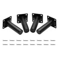 4 Pcs Stable Furniture Legs 5 Inch Black Metal Support Feet Heavy Duty ...
