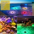 Solar Rechargeable Pool Light with Fish Projection, Smart RGB Color ...
