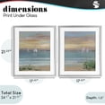 Stupell Industries Summer Shore Panorama 2 Piece Gray Framed Print ...