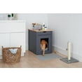 TRINITY | 20" Litter Box Enclosure End Table w/ Drawer | Dark Gray ...