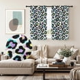 Blue Leopard Print Pattern Blackout Curtains,Triple Weaved Fabric ...