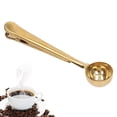 LAZIOEGR 2‑in‑1 Stainless Steel Coffee Spoon & Seal Clip – Deepened ...