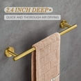 16-Inch Brushed Gold Towel Bar for Bathroom, Wall Mount, Durable SUS304 ...