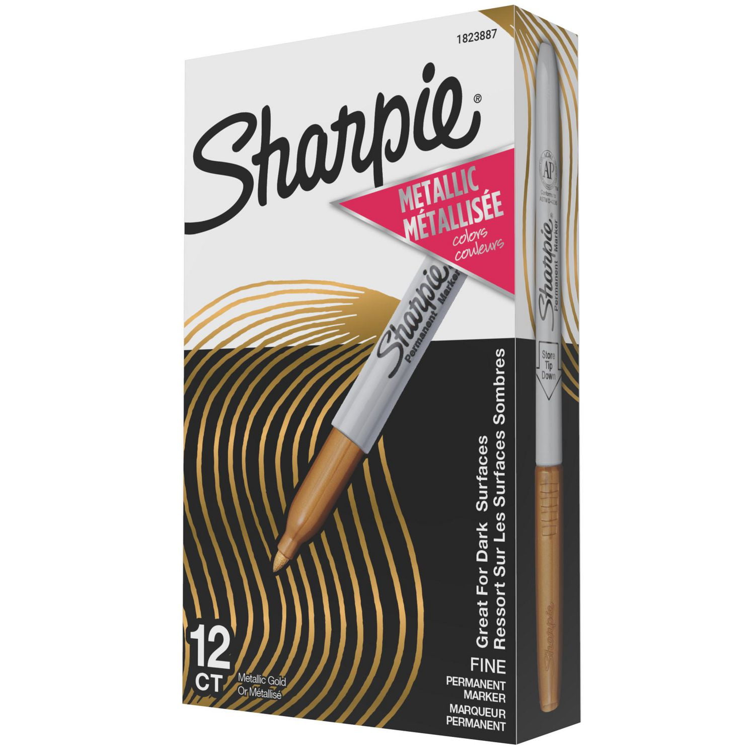 Sharpie Metallic Permanent Markers, Fine Point, Gold - Walmart.ca