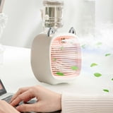 Elainilye Desk Fan, Portable USB Rechargeable Humidifier Cooler, 3 ...