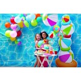 Fun Express Pool Party Beach Ball Multi-color Asymmetrical Birthday ...