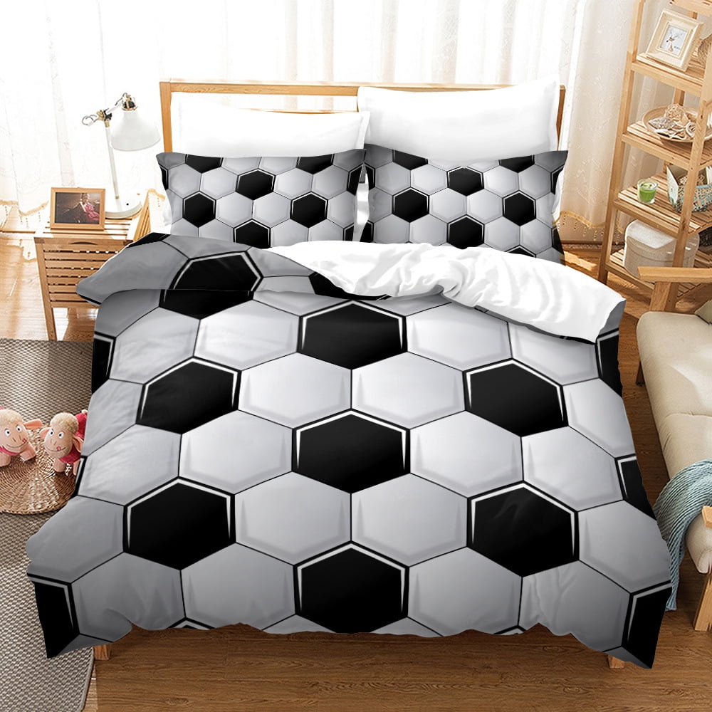 3D Print Football Sports Pattern Quilt Bedding Sets Twin Size Kawaii ...