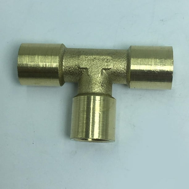 T Tee Intersection Brass Fitting, Female Threaded Connector for Fuel ...