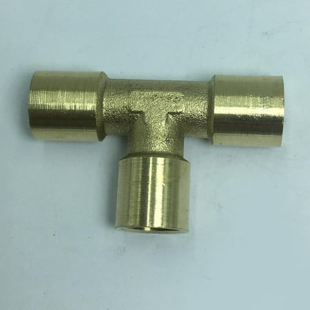 T Tee Intersection Brass Fitting, Female Threaded Connector for Fuel ...
