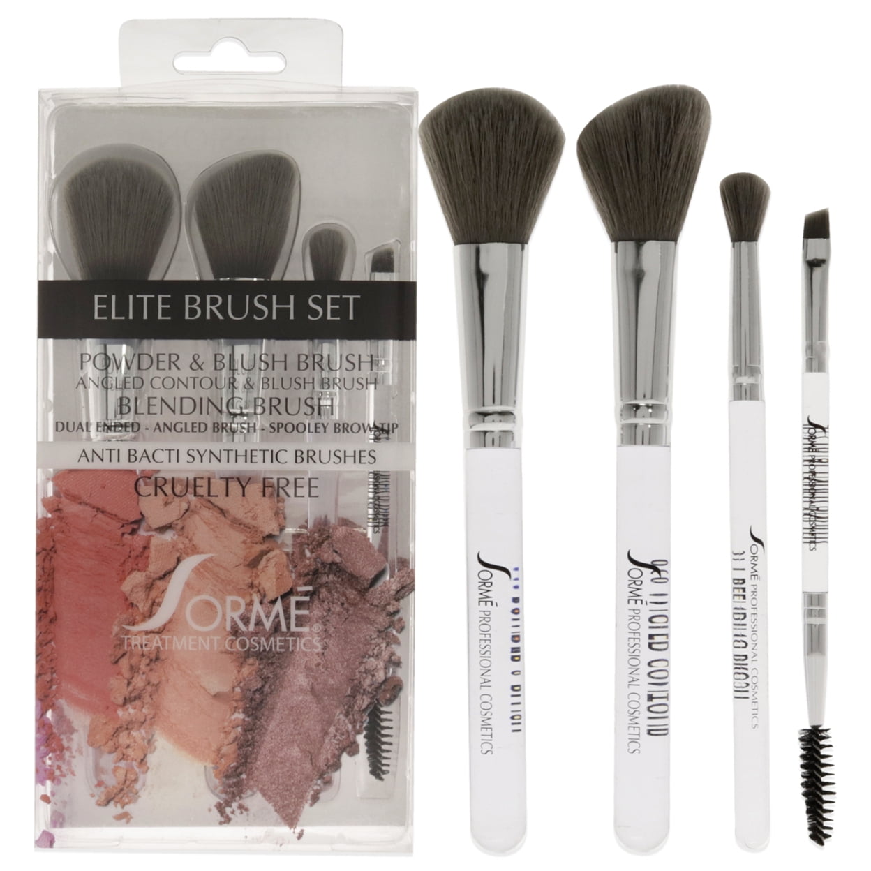 Elite Brush Set by Sorme Cosmetics for Women - 4 Pc - Walmart.com