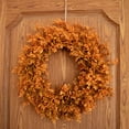 Fall Wreath For Front Door Porch Window Leaves Outdoor Autumn Wreath ...