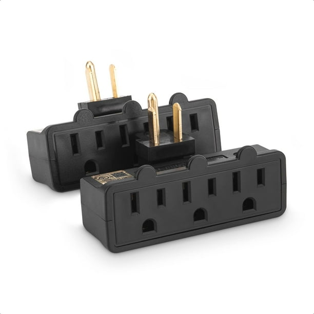 [UL Listed] Cable Matters (2-Pack) 3-Outlet Grounded 180 Degree Swivel ...