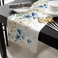 Blue Spring Floral Table Runner 36 Inches Small - Weeping Botanical ...