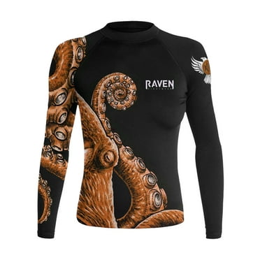 Raven Fightwear Men's Nordic Jiu Jitsu BJJ Rash Guard Short Sleeve MMA ...