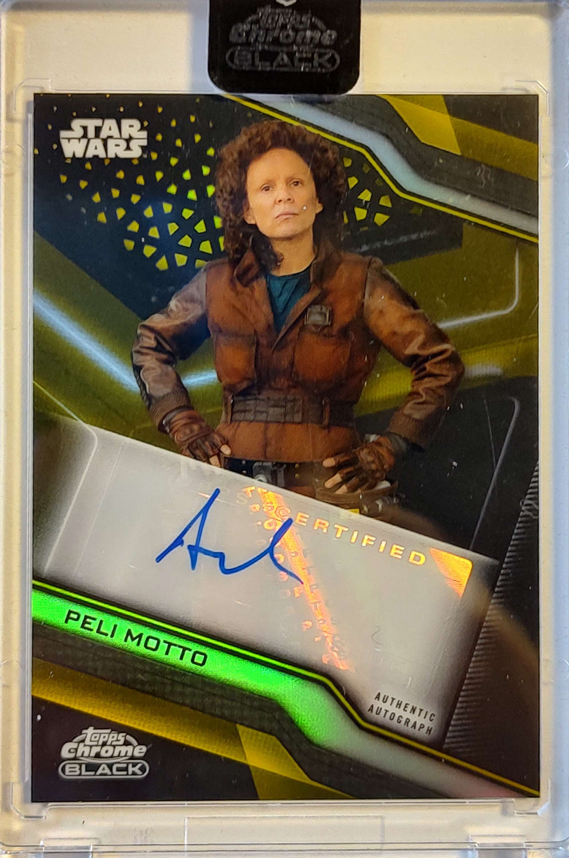 Star Wars Topps 2022 Chrome Black Amy Sedaris as Peli Motto 48/50 ...