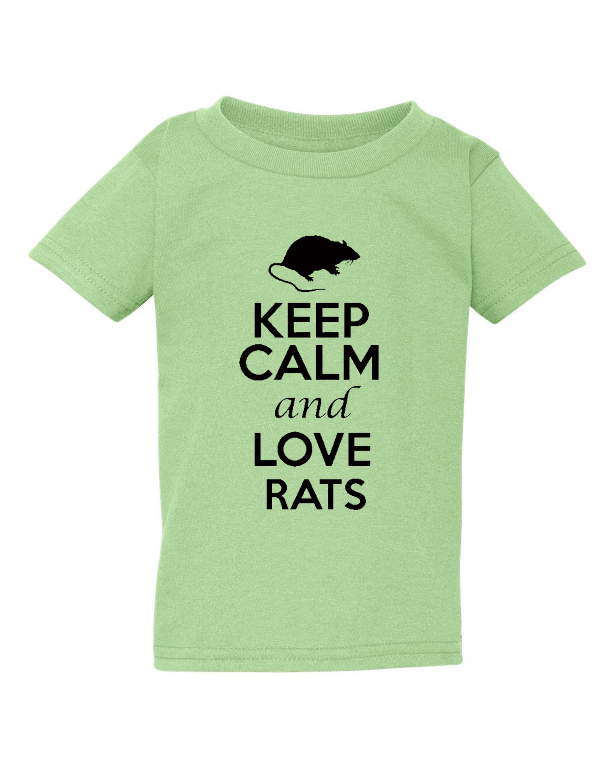 Keep Calm And Love Rats Rodents Animals Toddler Kids T-Shirt Tee ...