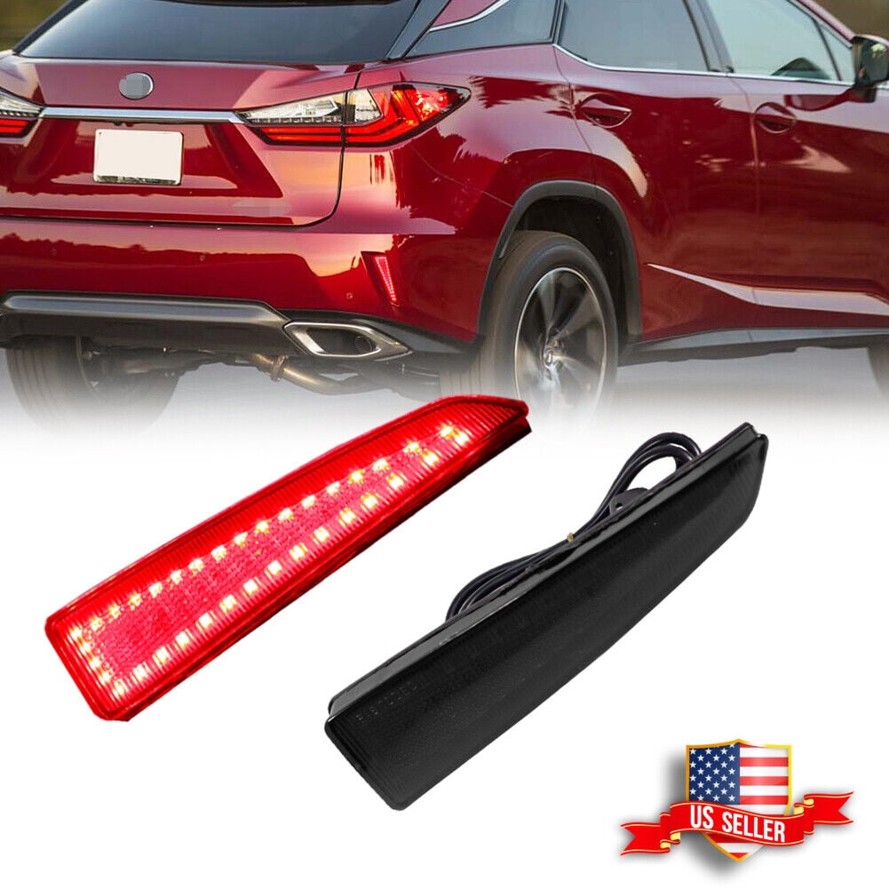 GTINTHEBOX Smoked Rear Bumper Reflector LED Tail Brake Lights For 2016 ...
