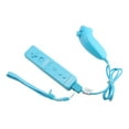Wireless Blue Remote & Nunchuck Controller Set for Wii with Built-in ...