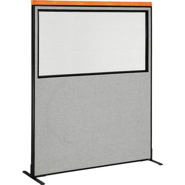 OFM RiZe Series 63" x 48" 1-Unit Full Vinyl Privacy Station Panel ...