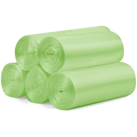 200 Pack Biodegradable Trash Bags 4-6 Gallon Garbage Bags Green ...
