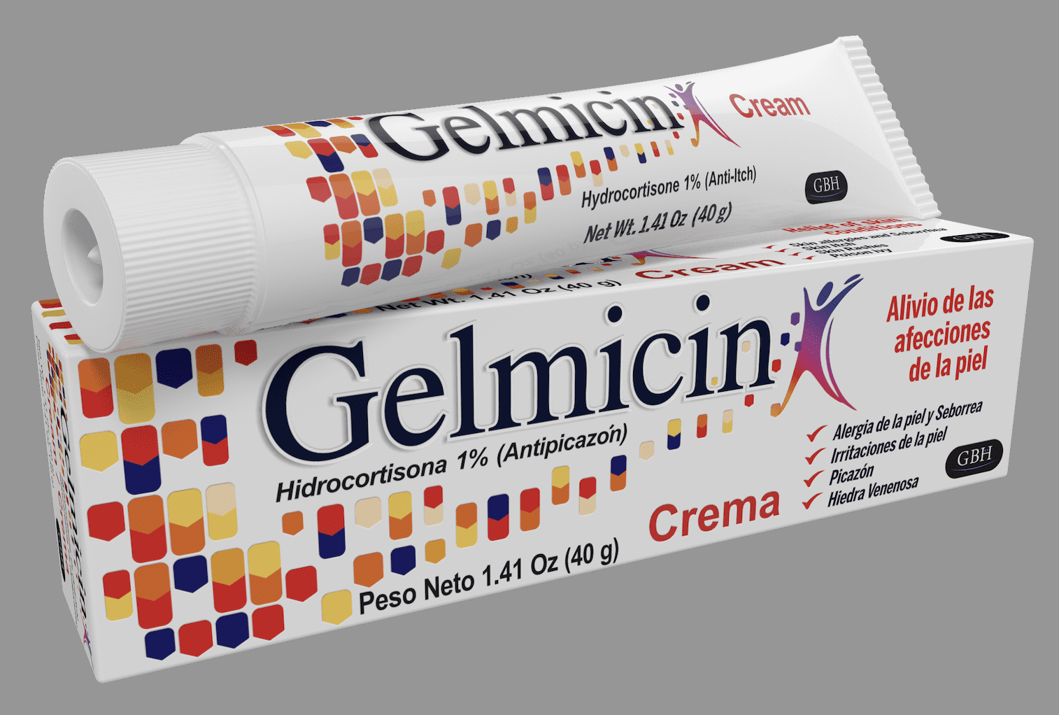 Gelmicin Hydrocortisone 1% Cream 1.41oz (40g)