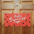 Hello Summer Plaque Sign Wall Hanging Hello Summer Watermelon Welcome ...