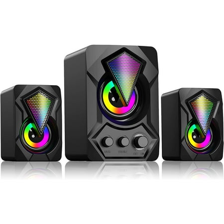Computer Speakers with Subwoofer, 2.1 Multimedia Speakers System, USB ...