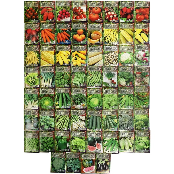 Set of 60 Premium Variety Herbs and Vegetables - Deluxe Garden Choices ...