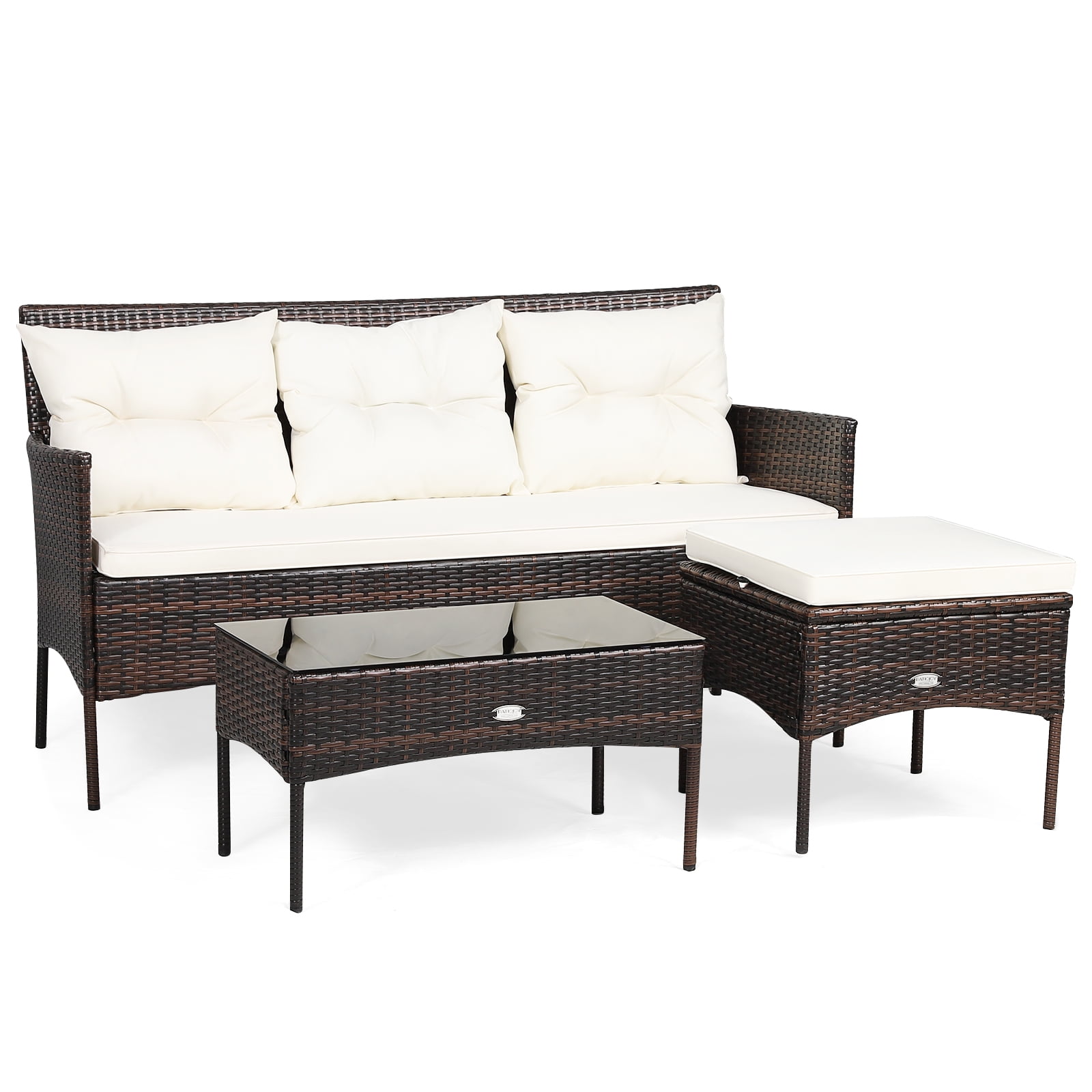 Click here for Patiojoy 3 Pcs Patio Furniture Set Outdoor All Wea... prices