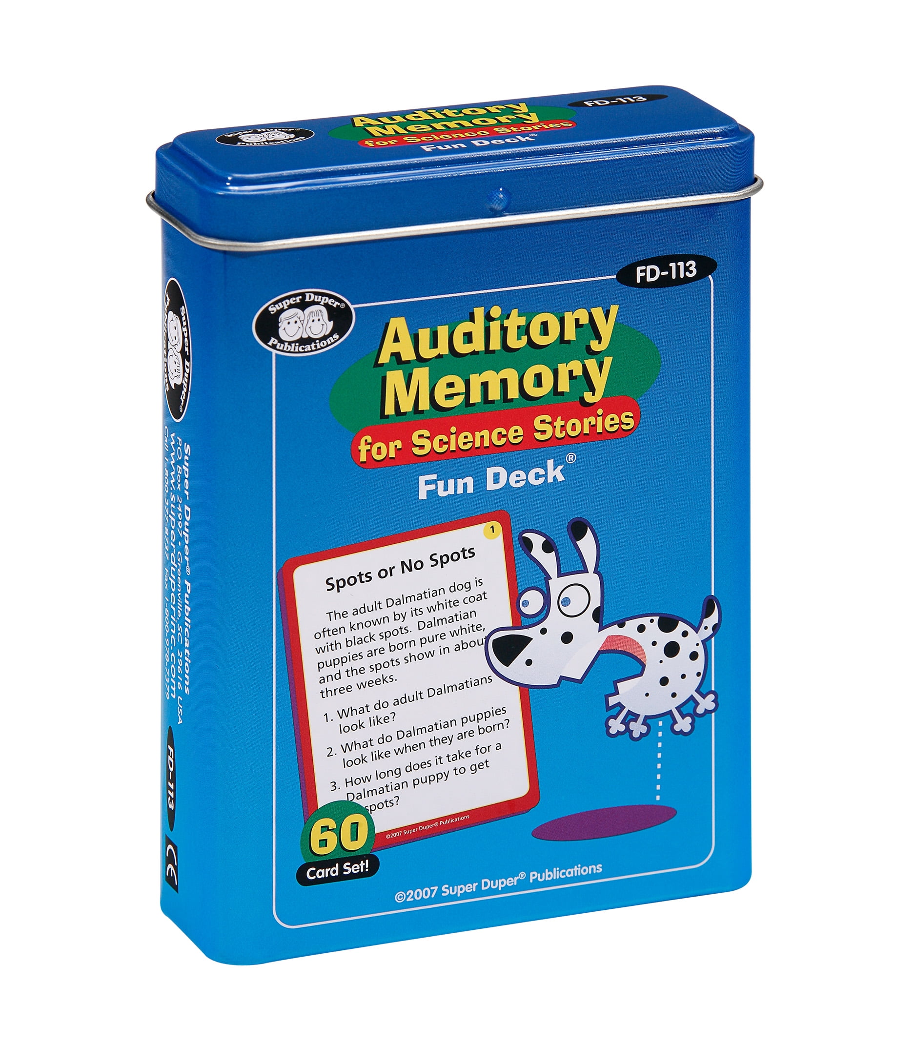 Super Duper Publications Auditory Memory For Science Stories Fun Deck Listening
