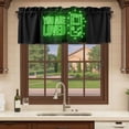 Art Gaming Icons 2 Panels Kitchen Valance, Multi Panel Neon Letter ...
