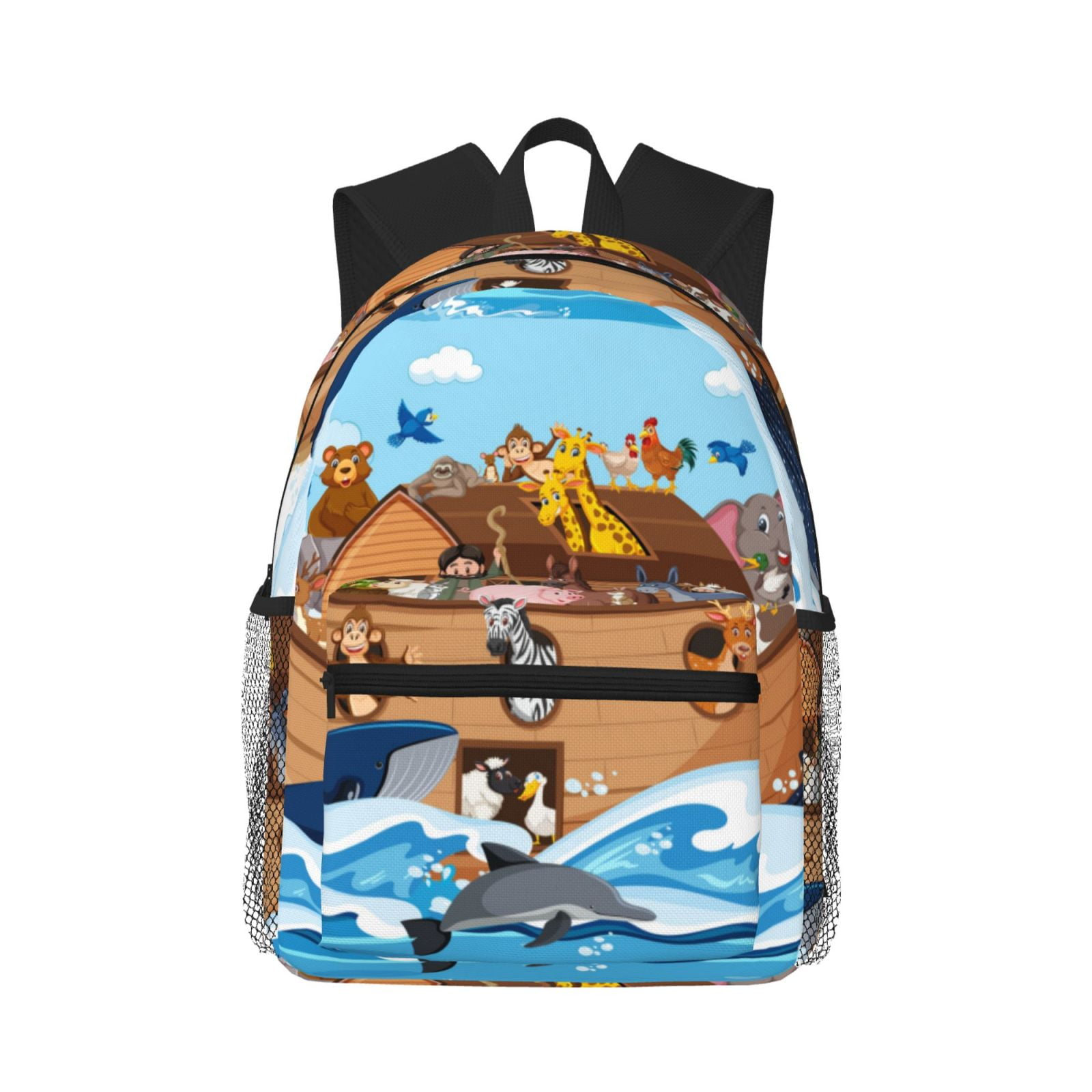 Disketp Animals on Noah's Ark Floating Mochila Ligera Clásica con Múltiples Bolsillos, Mochila ...