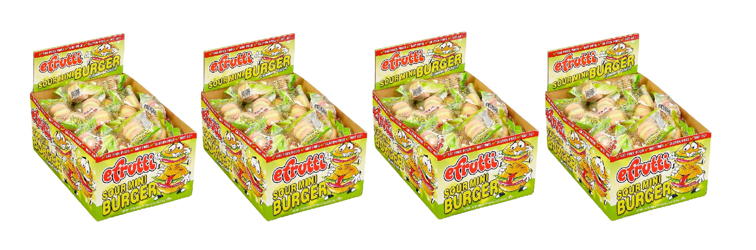 E.Frutti Gummi Sour Mini Burger, 0.32 oz, 60 ct 4PK - Walmart.com