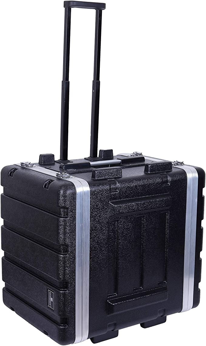 Crossrock Stackable Rack Case with Wheels fits 7U-Standard, 19.25 ...
