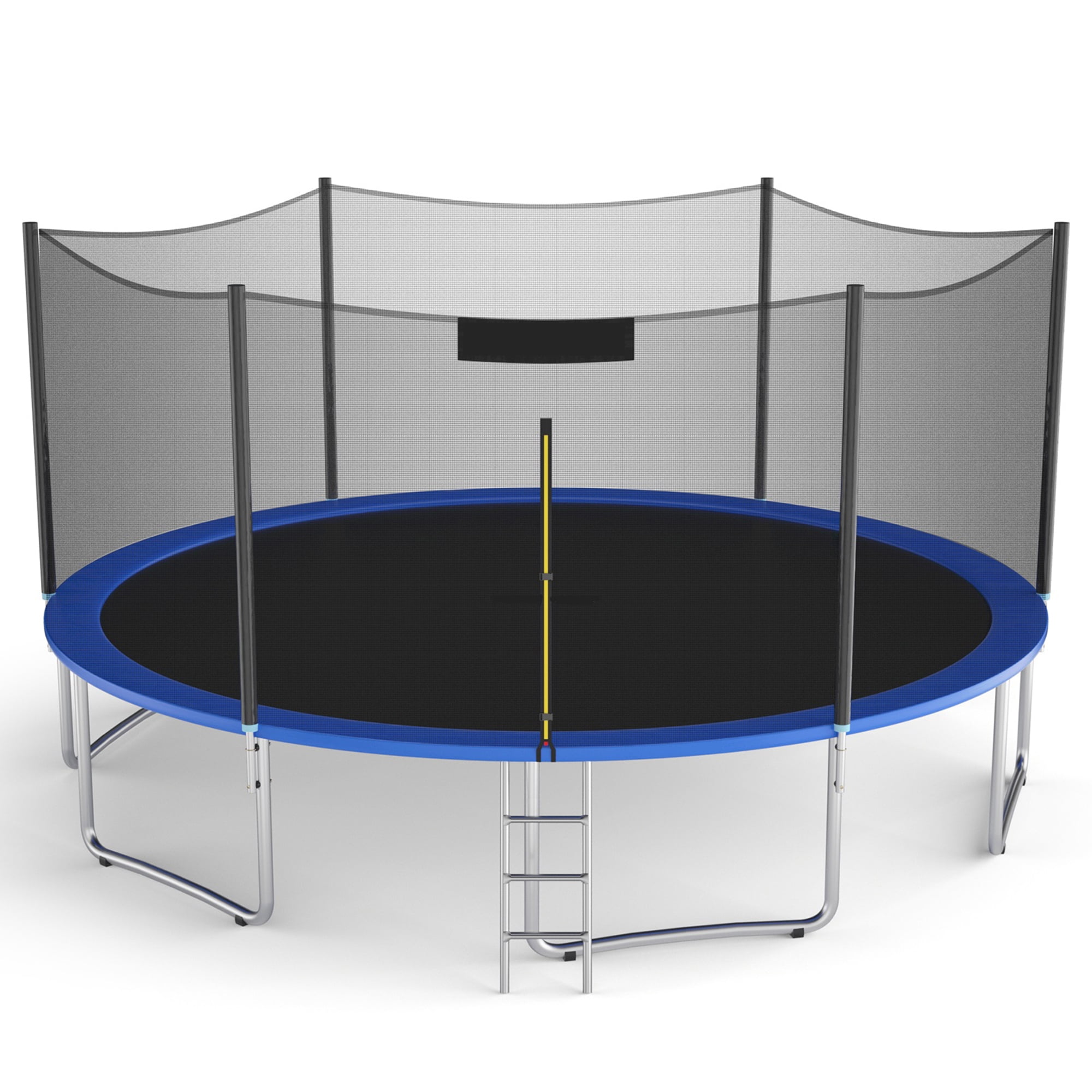 Gymax 15 Ft Trampoline Recreational Jump Power w/ Enclosure Net Ladder ...