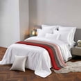 Brown Red Wood Grain Bed Runner Cal King Size Countryside Stripe Soft ...