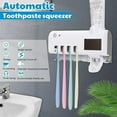 NIFFPD Automatic Toothpaste Dispenser， Toothbrush Holder，Wall Mounted ...