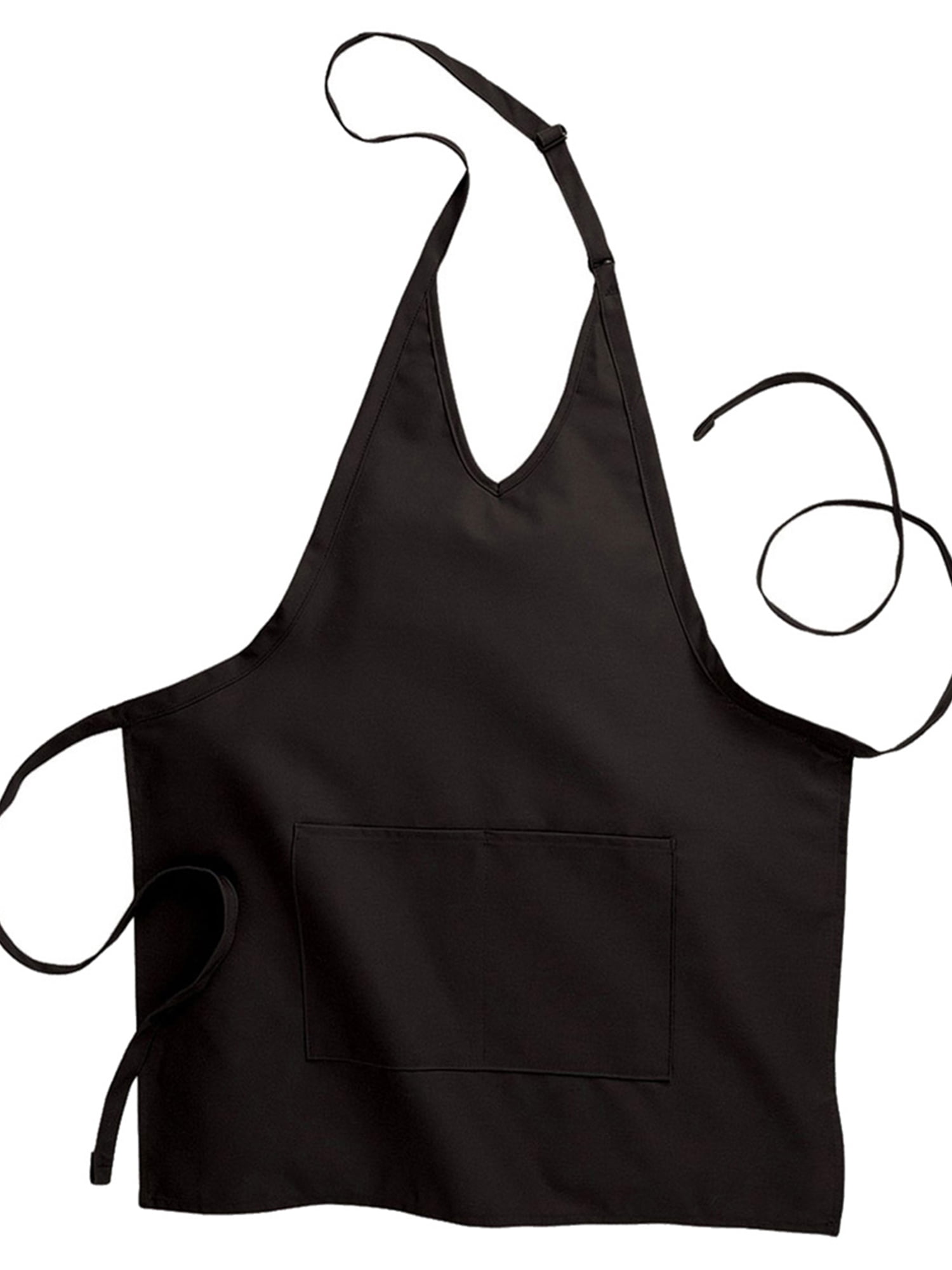 Ed Garments V-Neck Patch Pocket Bib Apron, BLACK, One Size - Walmart.com