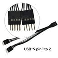 USB 9 Pin to Double 9Pin Adapter Shielded USB 9Pins to 2x 9 Pin ...