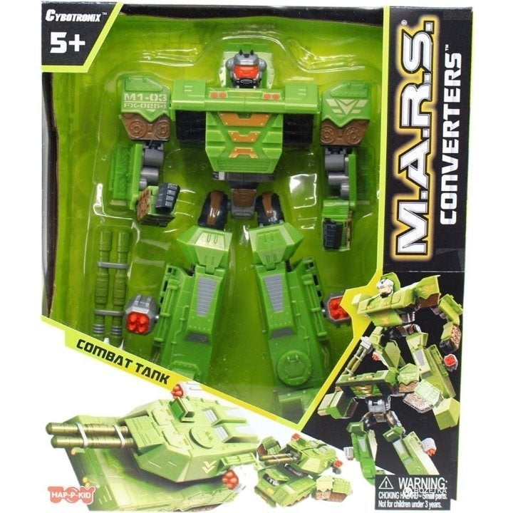 Cybotronix- M.a.r.s. Converters Combat Tank - 9 Inch Green Robot Combat ...