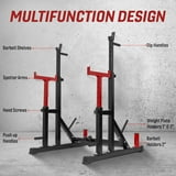 Yes4All Adjustable Squat Rack, 690 LBS Multifunctional Barbell Stand ...