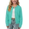 ATOGUTA Girls Knitted Cardigan Kids Knit Long Sleeve Open Front Button ...