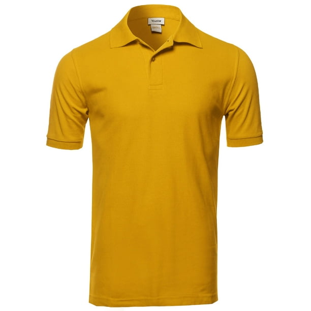 FashionOutfit - FashionOutfit Men's Solid Short Sleeves Two Button ...