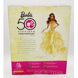 Barbie 50th Anniversary Doll African American Gold Dress Mattel 2008 # ...